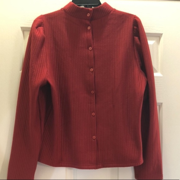 Tops | New Mock Neck Button Up Sweater Holiday Party | Poshmark